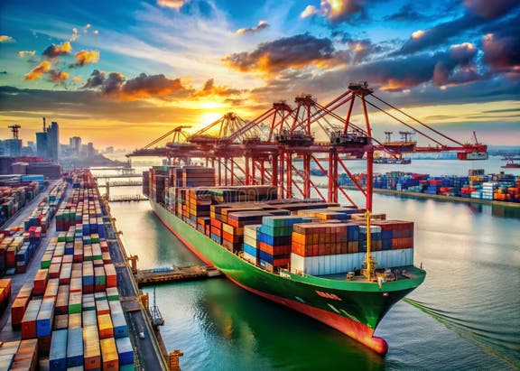 Efficient Container Ship Cargo Handling at a Busy Port Terminal ...