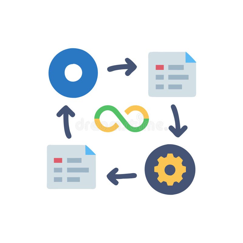 Efficient Continuous Deployment Icon Design Stock Image - Illustration ...