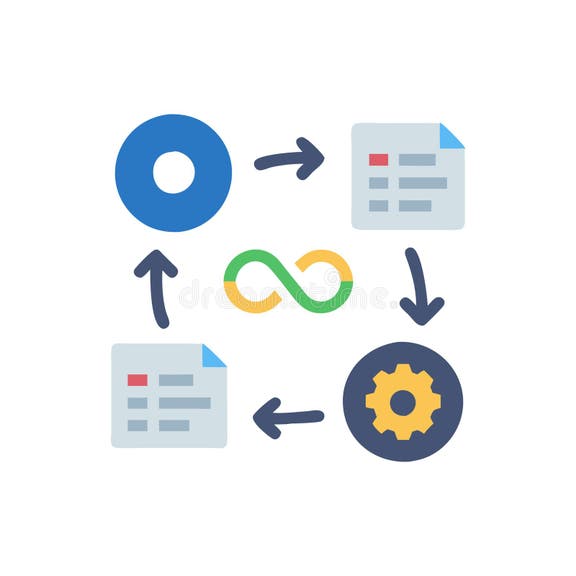 Efficient Continuous Deployment Icon Design Stock Image - Illustration ...