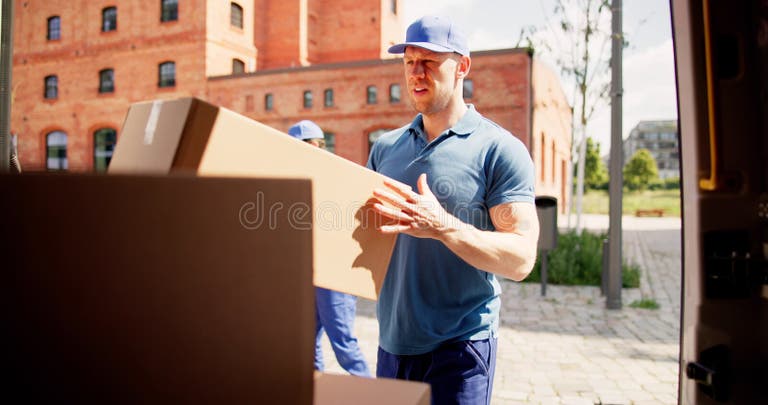 Efficient Couriers Loading and Unloading Boxes for Express Delivery ...
