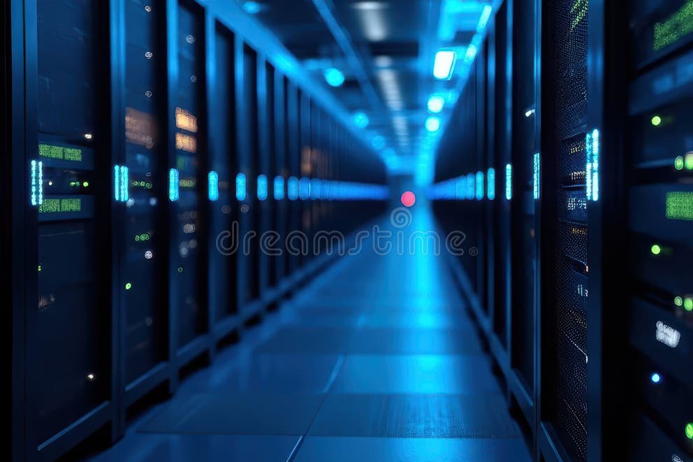 Efficient Data Center Infrastructure and Load Balancing in Hosting Stock Illustration ...