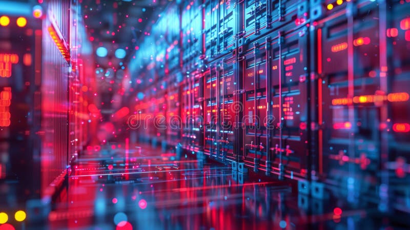 Efficient Data Center Management Generative AI Stock Illustration ...