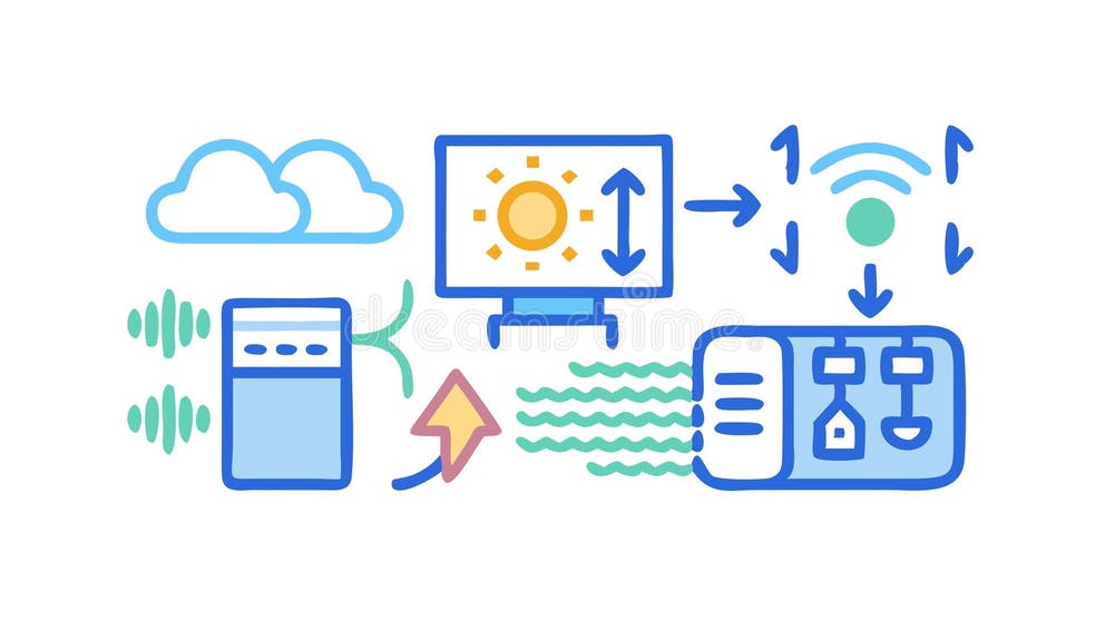 Efficient Data Flow and Cloud Computing System, Vector Design ...