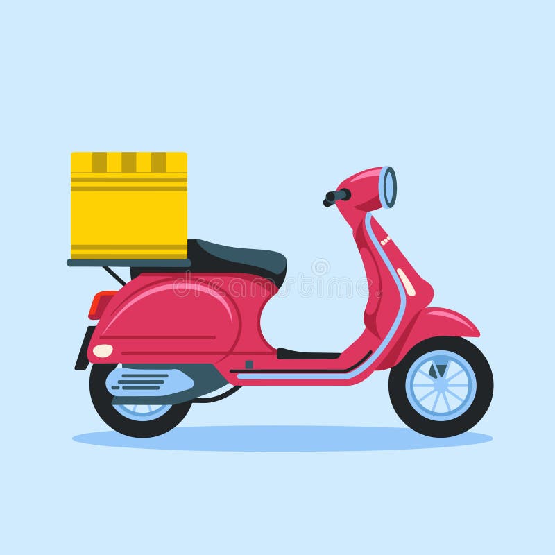Efficient Delivery Scooter for Fast Urban Transport Stock Illustration ...