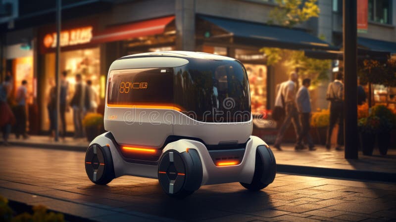 Efficient Delivery Solutions Autonomous Robot In Action Ensuring