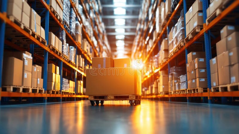 Efficient Digital Inventory Management System in Warehouse Stock Image ...