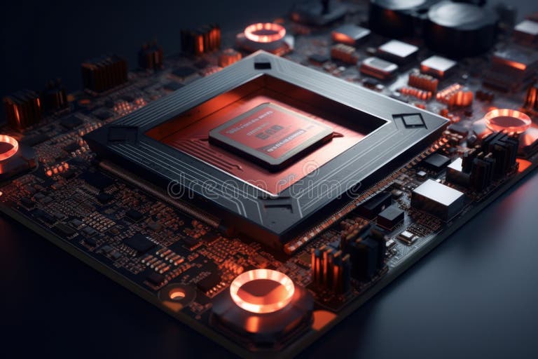 Efficient Digitalization Processor. Generate Ai Stock Image - Image of efficient, business ...