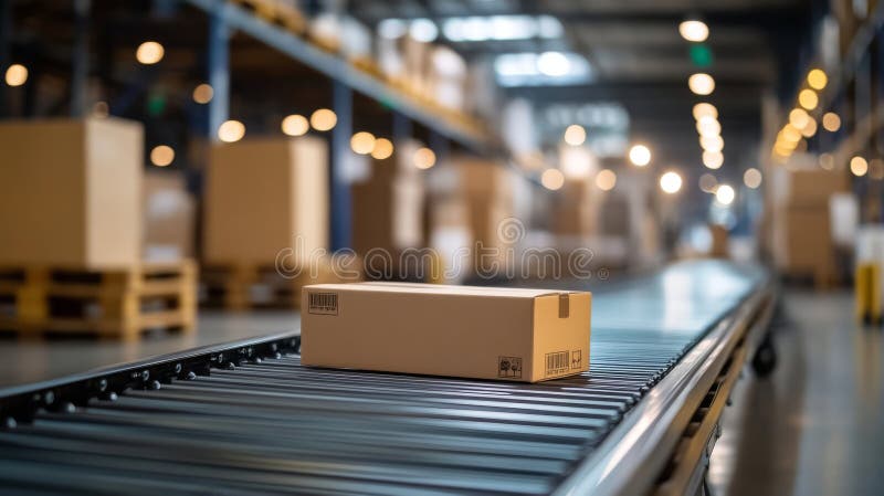Efficient Distribution Warehouse with Conveyor System for E-commerce ...