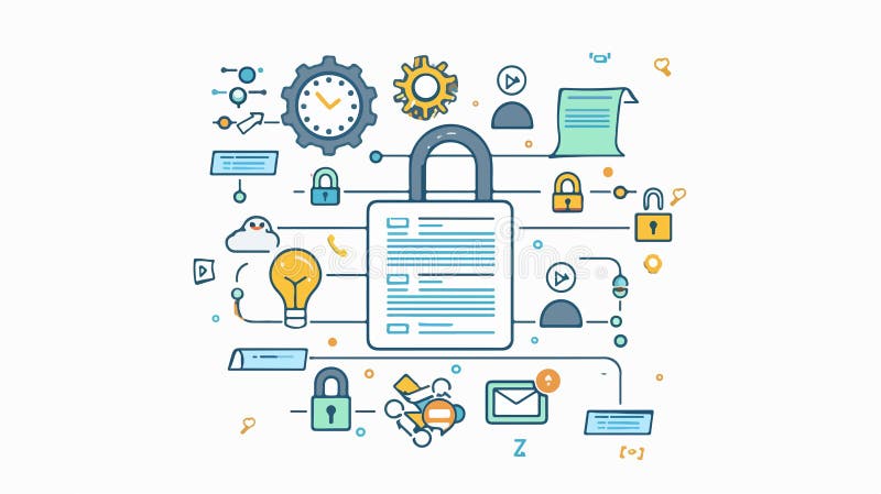 Efficient Document Management System Stock Vector - Illustration of ...