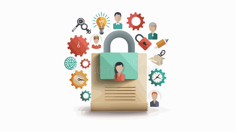 Efficient Document Management System Stock Vector - Illustration of ...