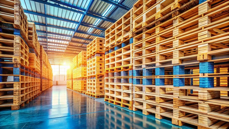Efficient and Durable Wooden Pallet Storage in a Modern Industrial ...
