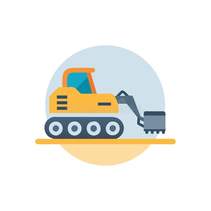 Efficient Earth Moving Machine Design Icon Stock Image - Illustration ...