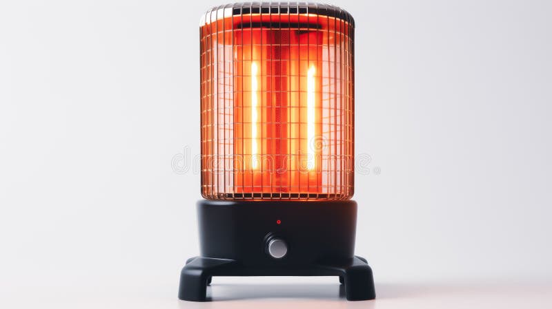 Efficient and Effective Heating, Electric Halogen Light Heater on White ...