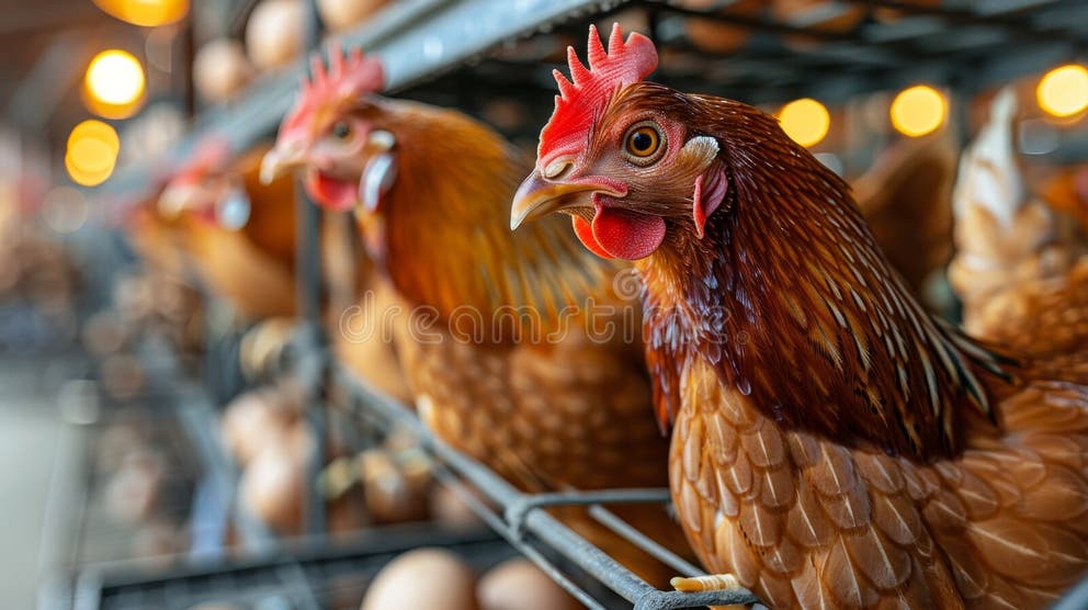 Efficient Egg Gathering System in Spacious Commercial Hen House with ...