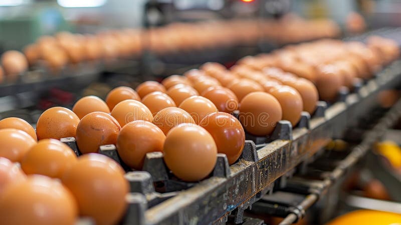 Efficient Egg Sorting Machine in Commercial Facility Processing Eggs ...