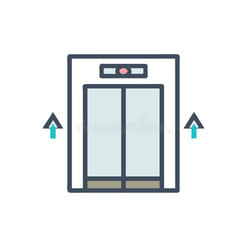 Efficient Elevator Icon Design Stock Photo - Illustration of office ...