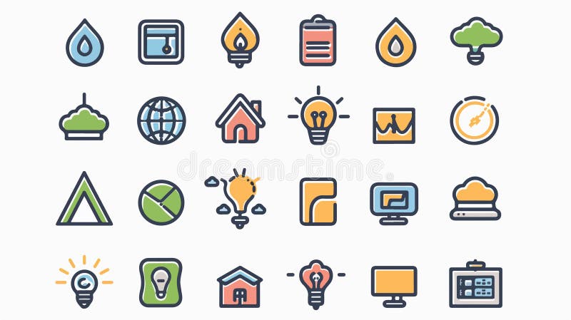 Energy Efficiency Icon for Sustainable Power Solutions in Modern ...