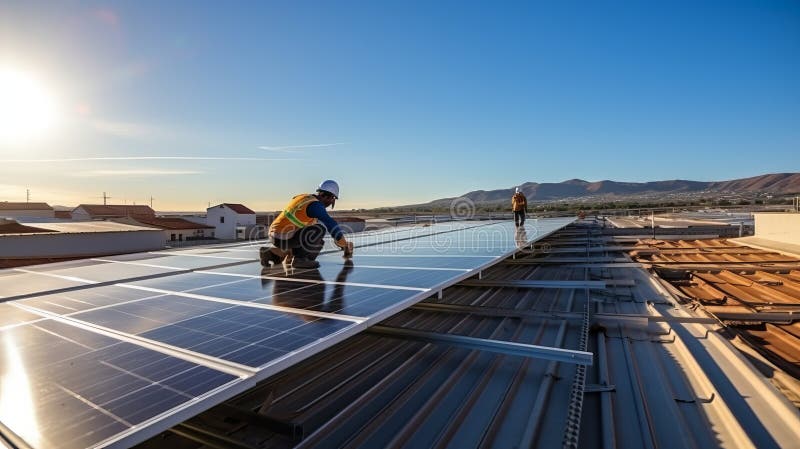 Efficient Engineer Ensuring Solar Panel Performance at a Renewable ...