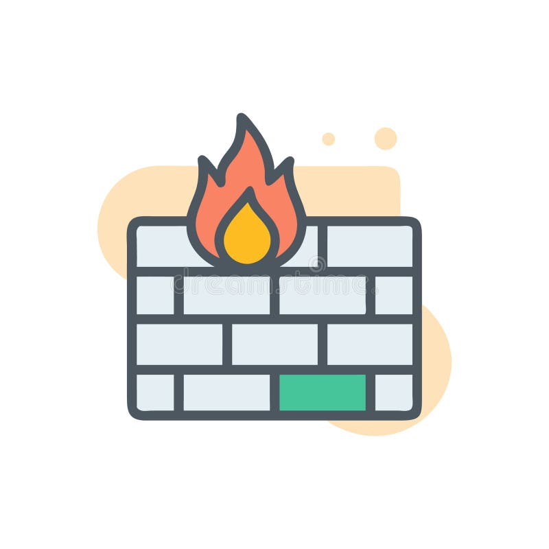 Efficient Firewall Solutions Icon Stock Illustration - Illustration of ...