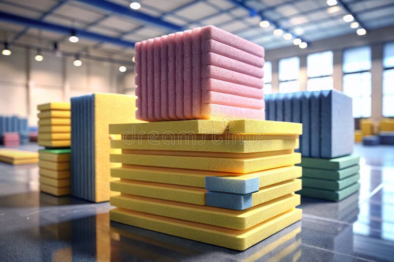 Efficient Foam Rubber Block Storage in a Modern Warehouse Prepped for ...