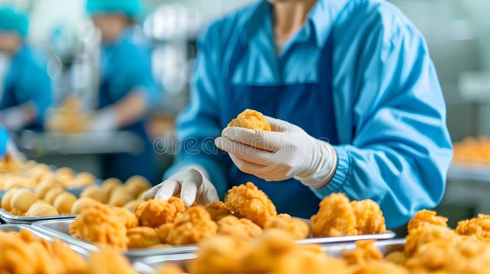 Efficient Food Production in a Modern Processing Facility Stock Image ...
