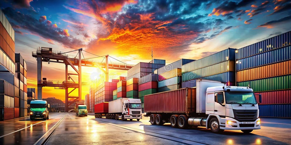 Efficient Freight Logistics Hub Optimized Shipping and Distribution ...