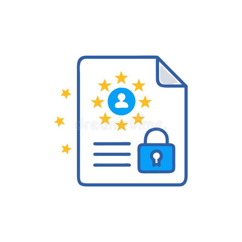 Efficient GDPR Solutions Icon Stock Image - Illustration of efficiency ...