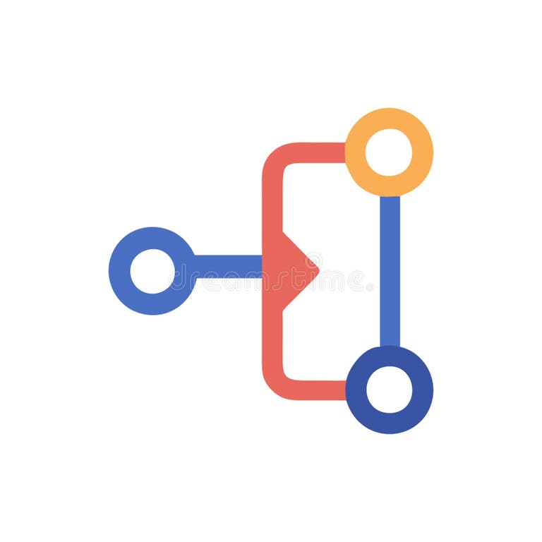 Efficient Git Management Icon Design Stock Image - Illustration of ...