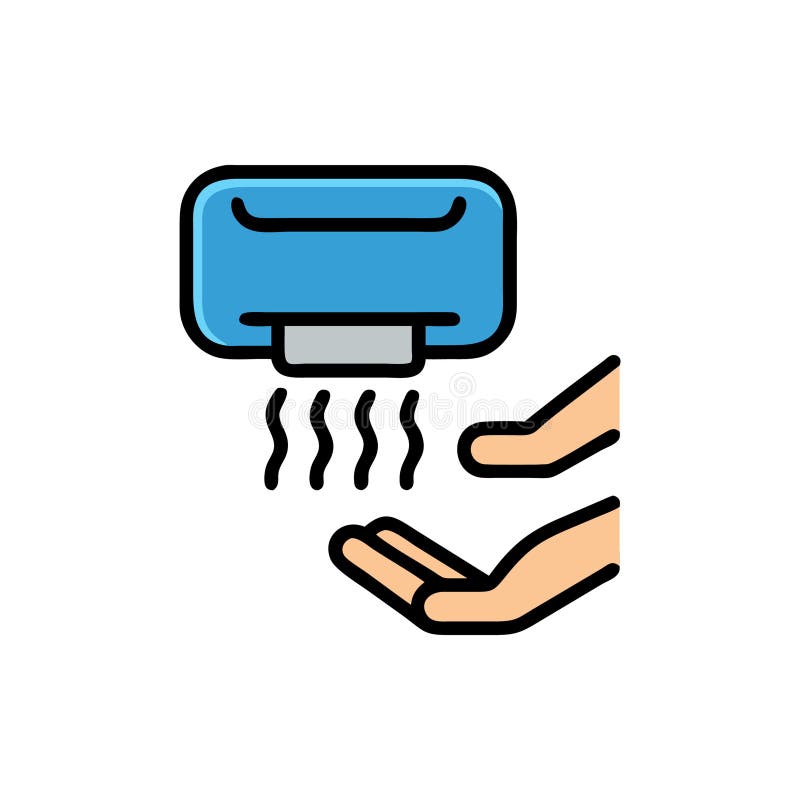 Efficient Hand Dryer Icon for Modern Bathrooms Stock Illustration ...