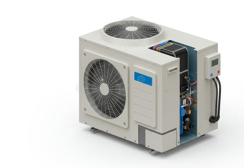 Efficient Heat Pump System Highefficiency Heat Pump Unit Showcasing ...