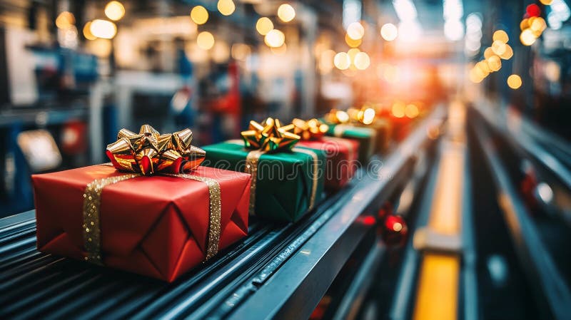 An Efficient Holiday Logistics System is Symbolized by the Conveyor ...