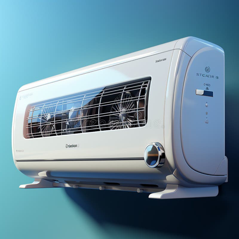Efficient Home Air Conditioner Stock Illustration - Illustration of ...