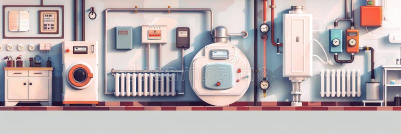 Efficient Home Heating System Setup in a Modern Basement Environment ...