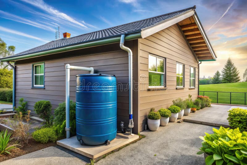 Efficient Home Rainwater Harvesting System Rectangular Tank with ...