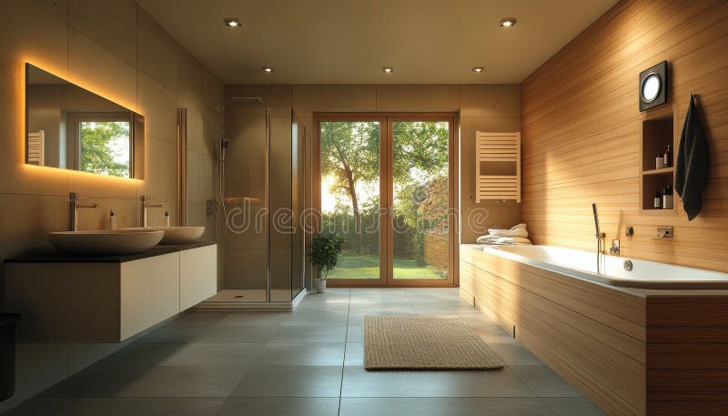 Efficient Hot Water Circulation System Installed in a Modern Bathroom ...