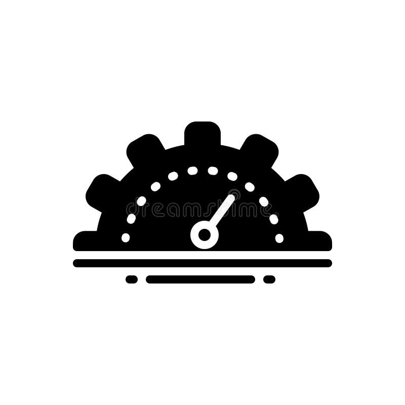Black Solid Icon for Efficient, Capacity and Analyzer Stock Vector ...