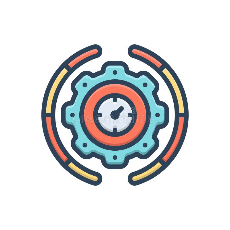 Color Illustration Icon for Efficient, Optimize and Panel Stock ...