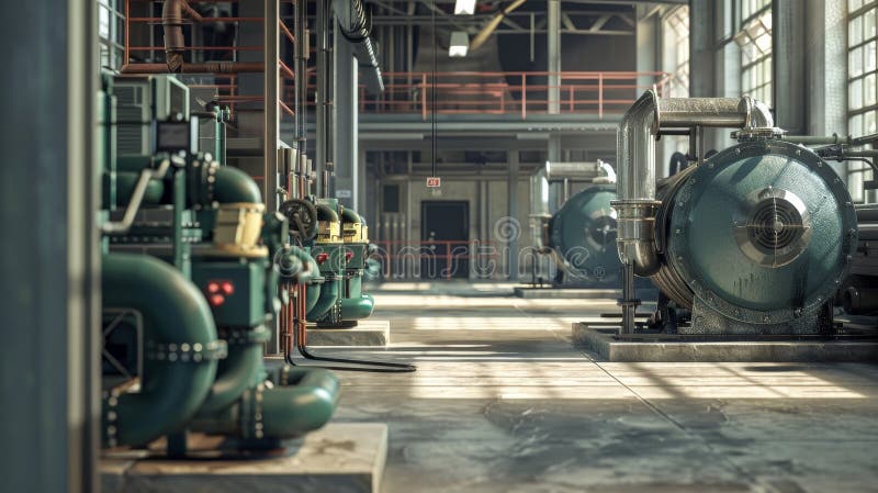 Efficient Industrial Hvac System Installation in Factory Boiler Pump ...