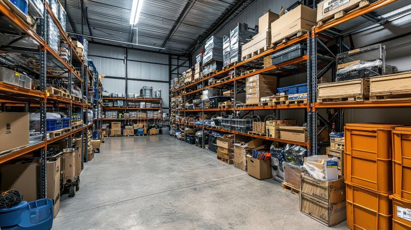 Efficient Inventory Management System Warehouse Storage Space Organized ...