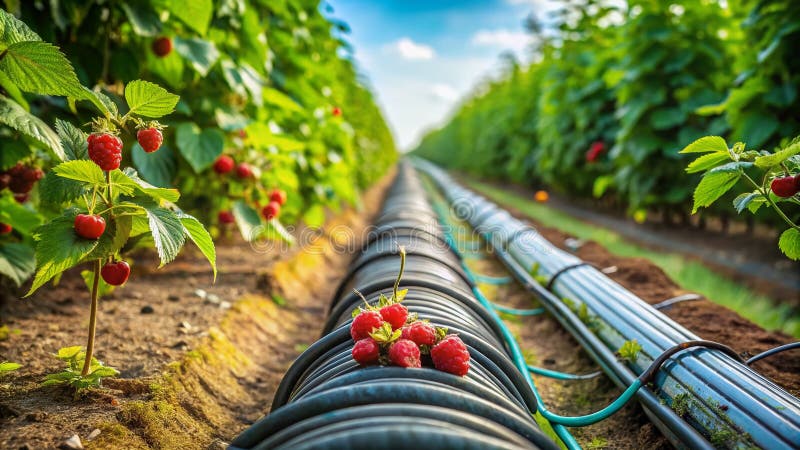 Efficient Irrigation Practices in Raspberry Cultivation a Long Exposure ...