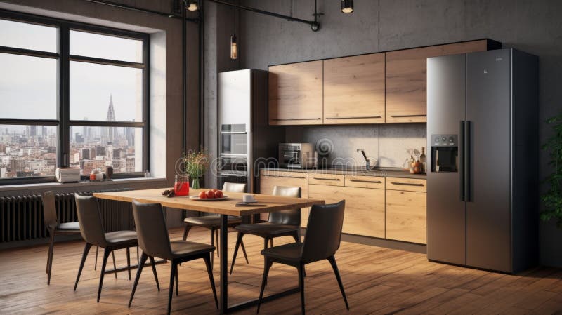 Efficient Kitchen Setup with Modern Appliances, Neat Storage, and ...