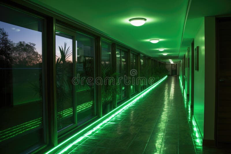 Efficient Led Lighting Installed in a Green Construction Stock ...