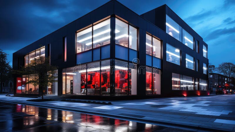 Efficient Led Lighting Showcase Stock Illustration - Illustration of ...