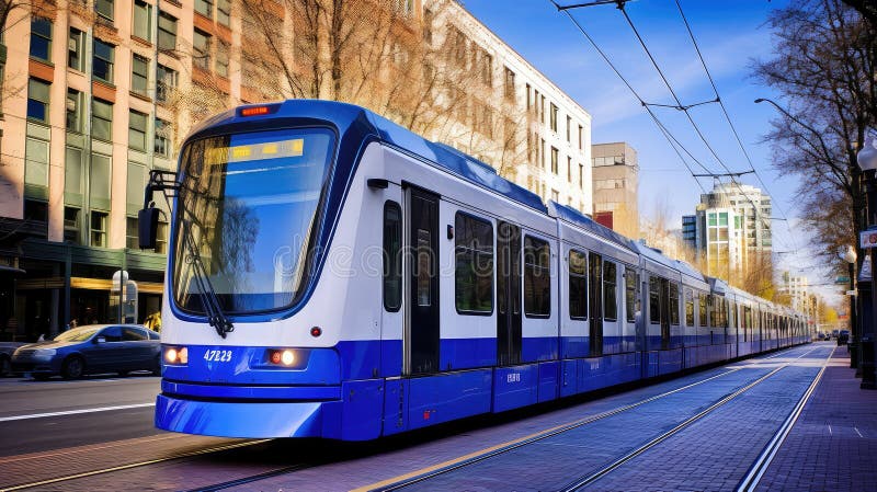 Efficient Light Rail Seattle Stock Illustration - Illustration of ...