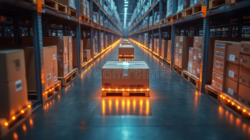 Efficient Logistics Operation in a Modern Warehouse Highlighting ...