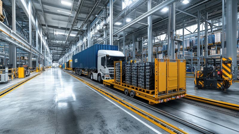 Efficient Logistics Operations Warehouse Industrial Facility Modern ...