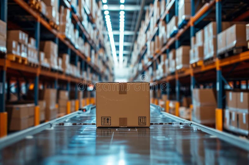 Efficient Logistics Process Using Warehouse Boxes AI Generated Stock ...