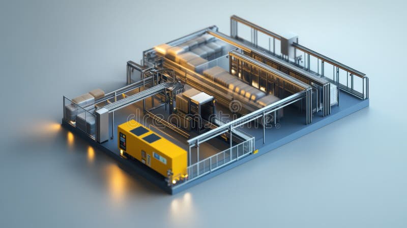 Efficient Material Handling System with Conveyor and Raw Materials ...