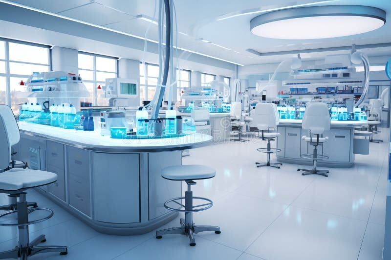 Efficient Medical Modern Lab. Generate Ai Stock Photo - Image of ...