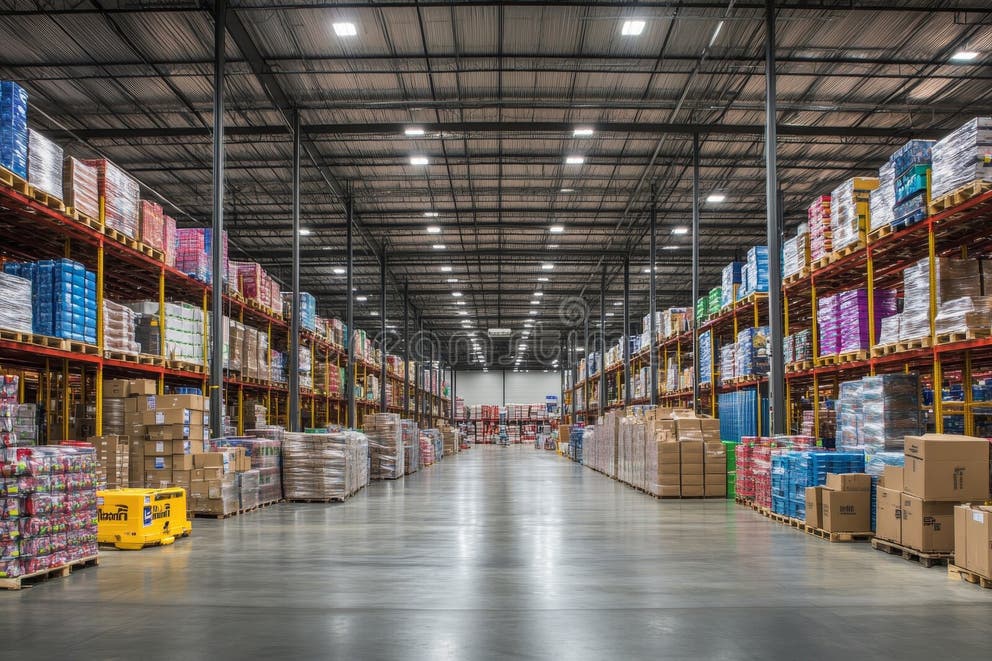 Efficient Modern Warehouse Interior a Showcase of Logistics and Supply ...